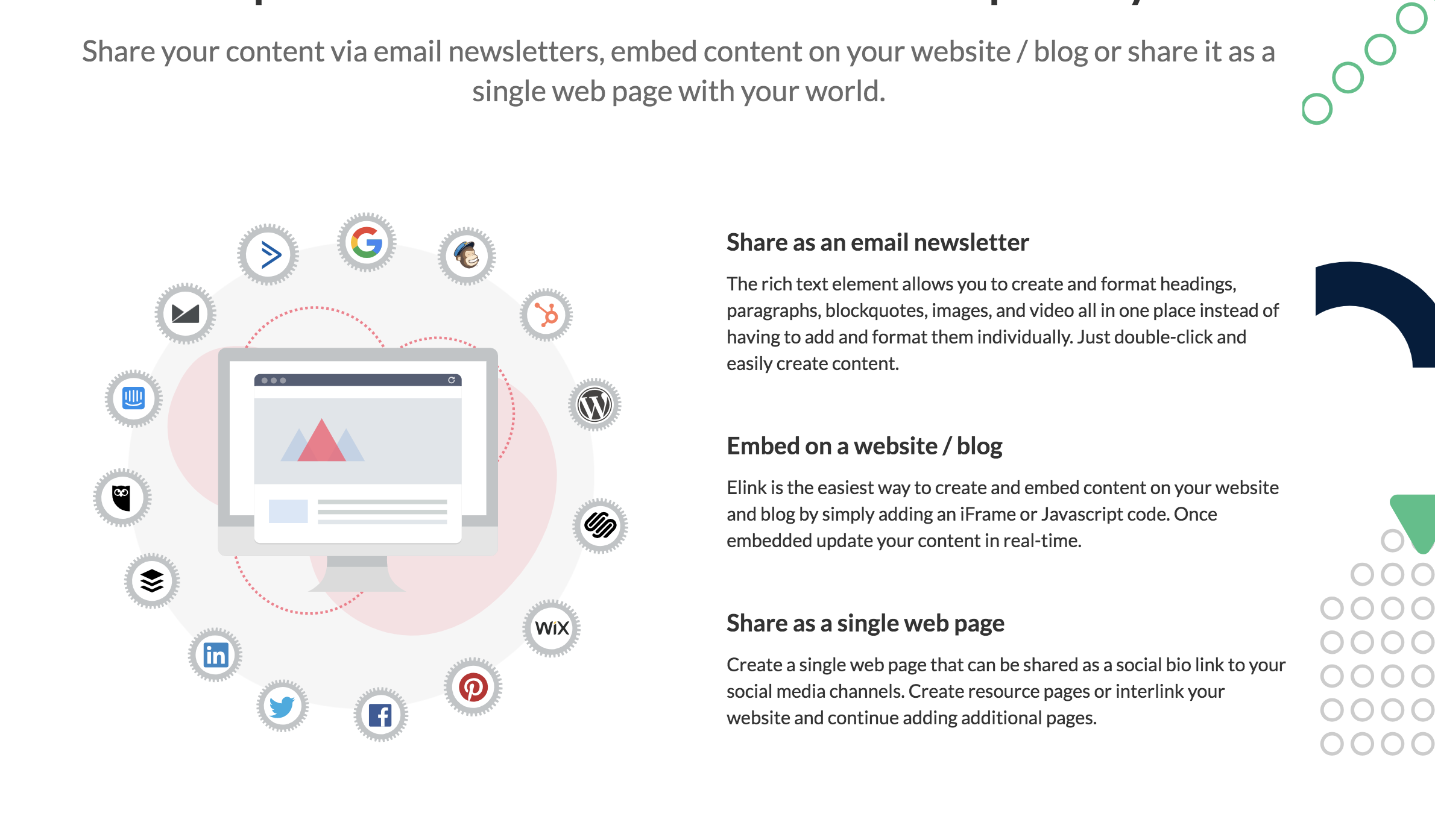How Elink Works - Collect, Save, Publish | Elink.io